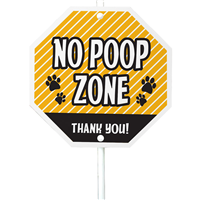 No Poop Zone Garden Sign - Care-A-Lot Pet Supply